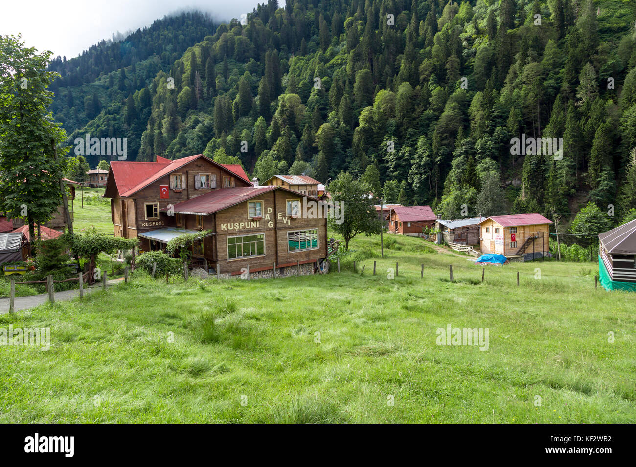 RIZE, TURKEY - AUGUST 16, 2016 : General landscape view of famous Ayder ...