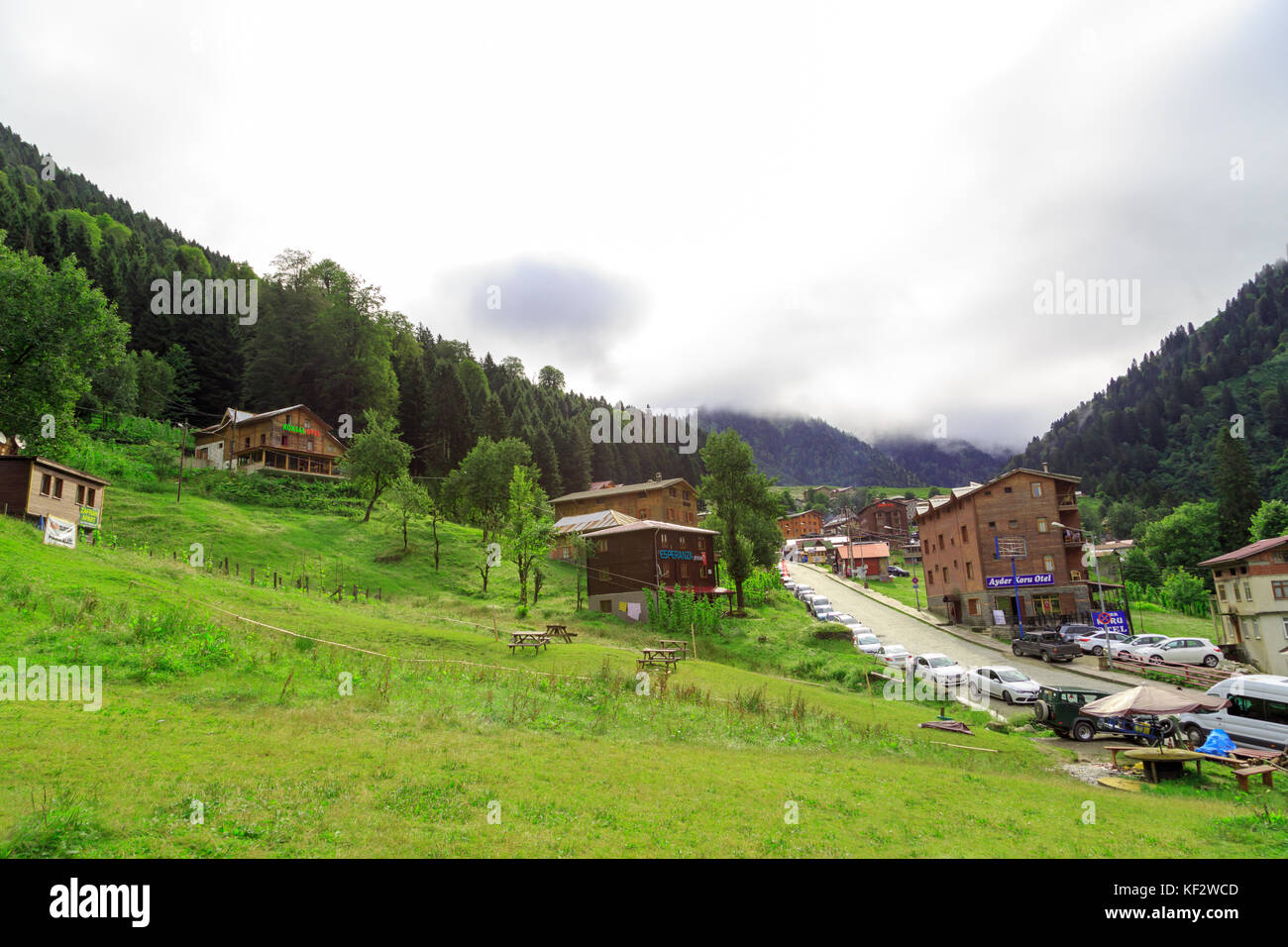 RIZE, TURKEY - AUGUST 16, 2016 : General landscape view of famous Ayder ...