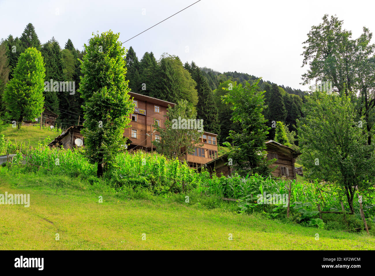 RIZE, TURKEY - AUGUST 16, 2016 : General landscape view of famous Ayder ...