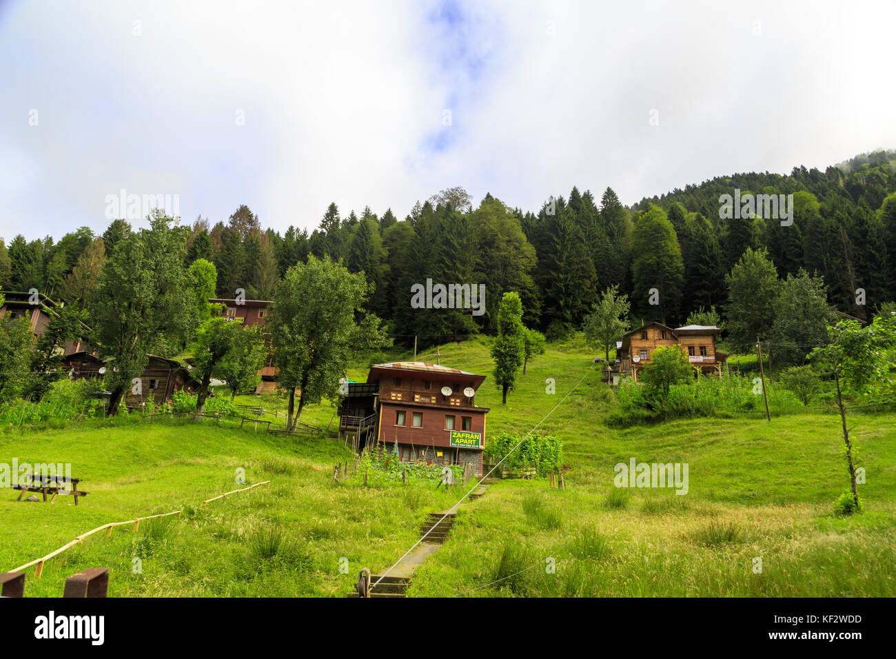 RIZE, TURKEY - AUGUST 16, 2016 : General landscape view of famous Ayder ...