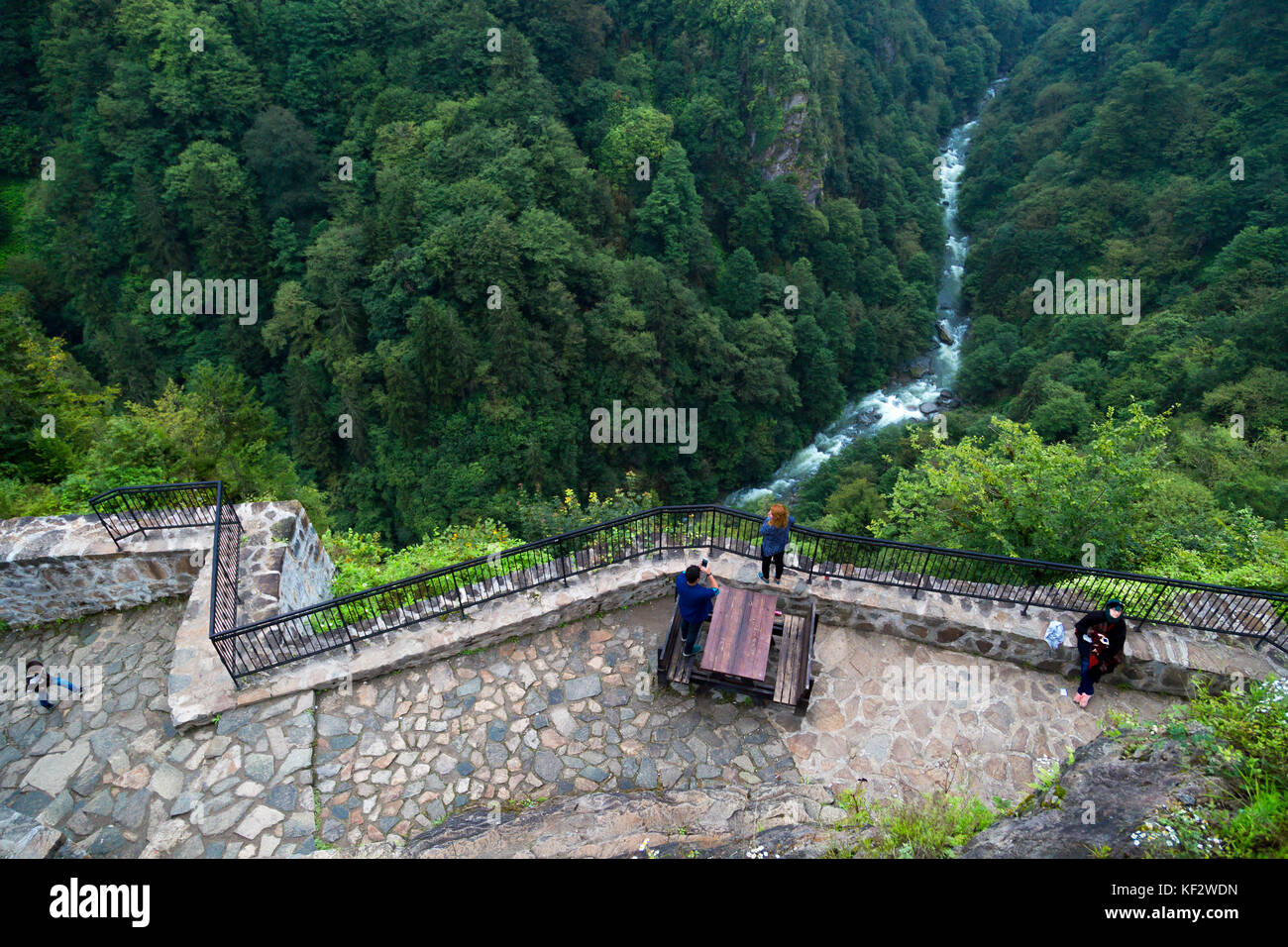 RIZE, TURKEY - AUGUST 15, 2016 : General landscape view of river ...