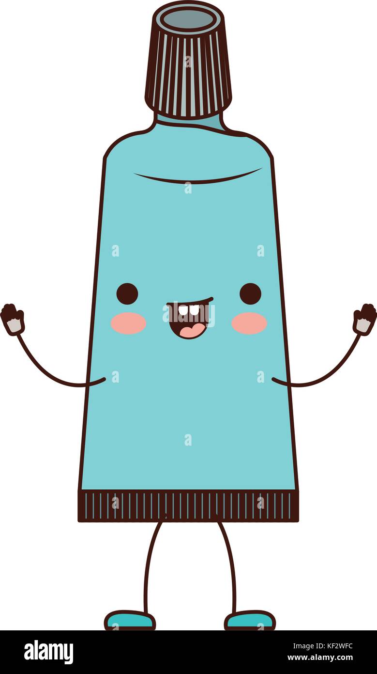 toothpaste cartoon in colorful silhouette Stock Vector Image & Art - Alamy