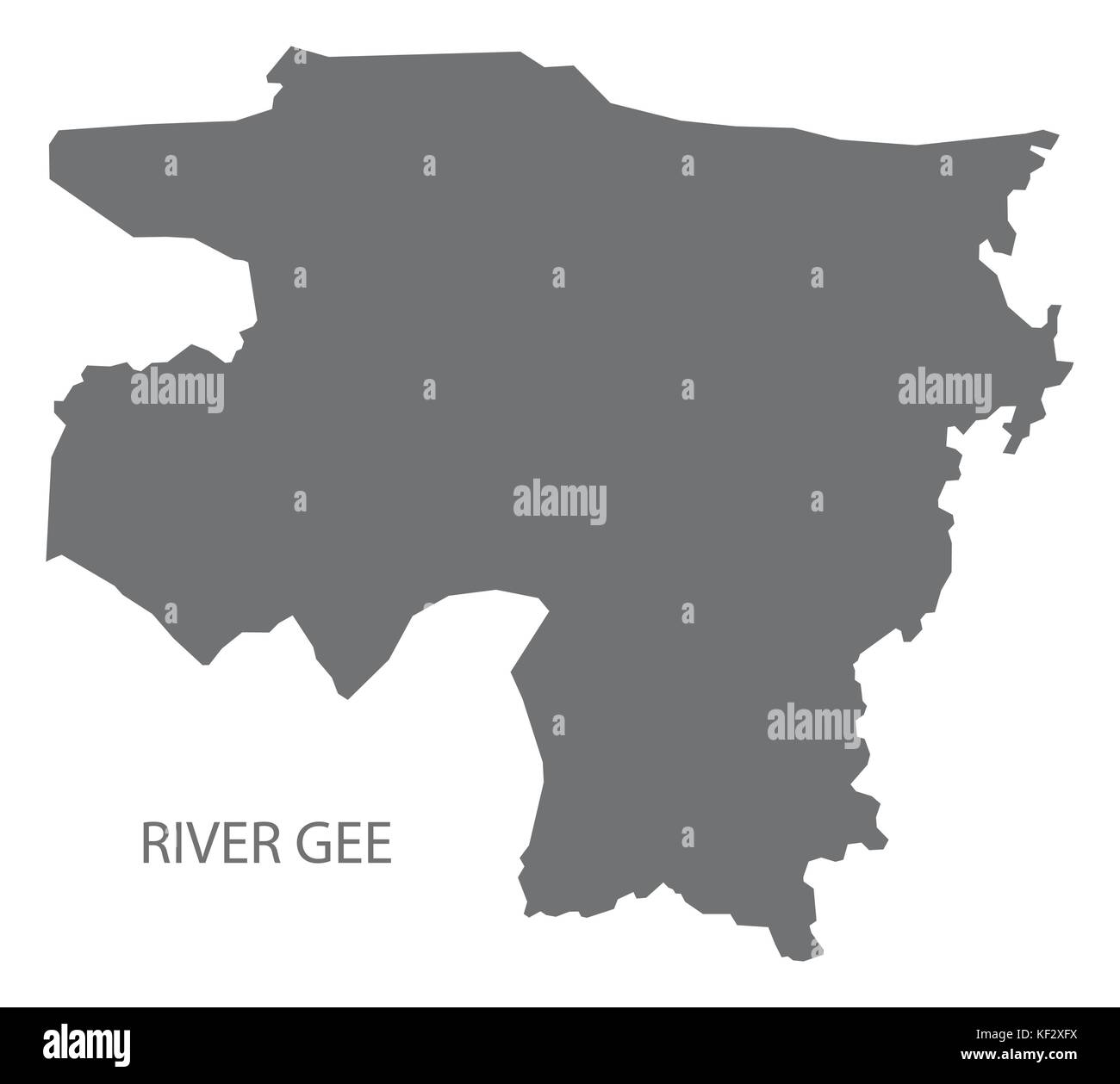 River gee silhouette map hi-res stock photography and images - Alamy