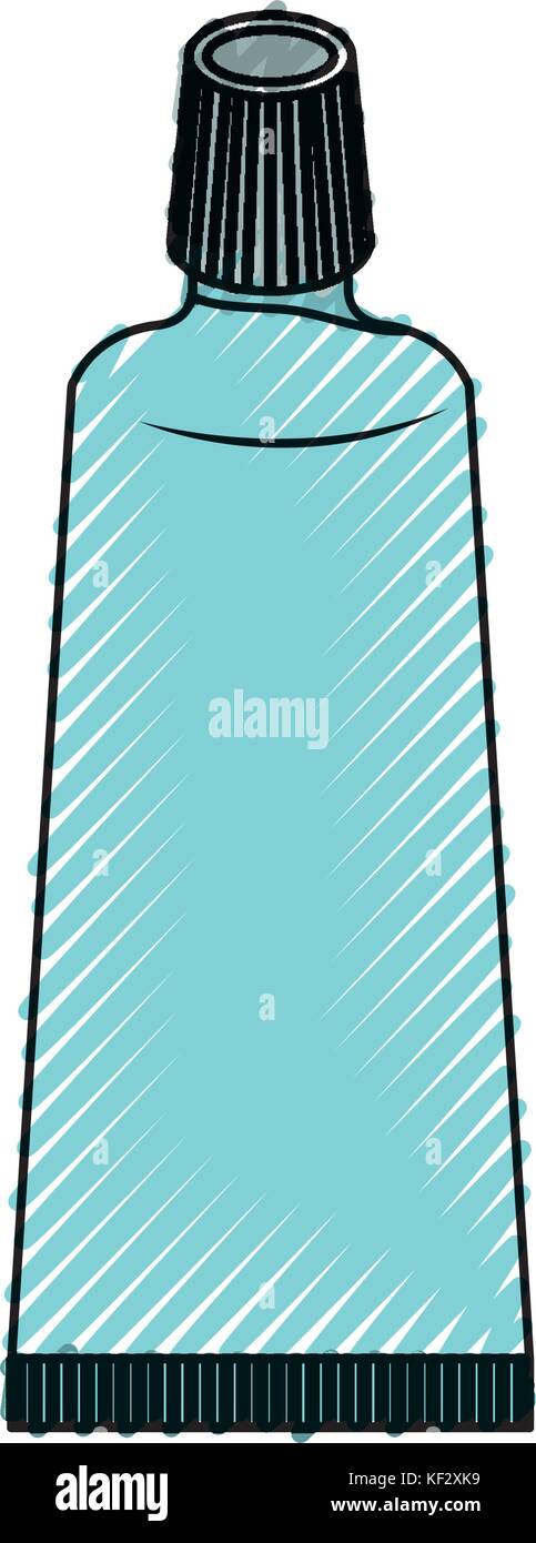 tube of toothpaste colored crayon silhouette Stock Vector Image & Art ...