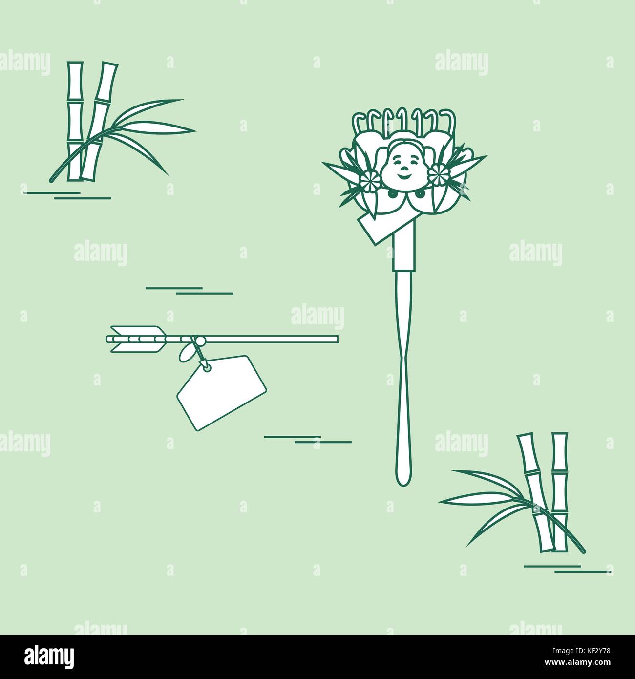 Kumade and hamaimi - Japanese traditional talismans and New Year's ...