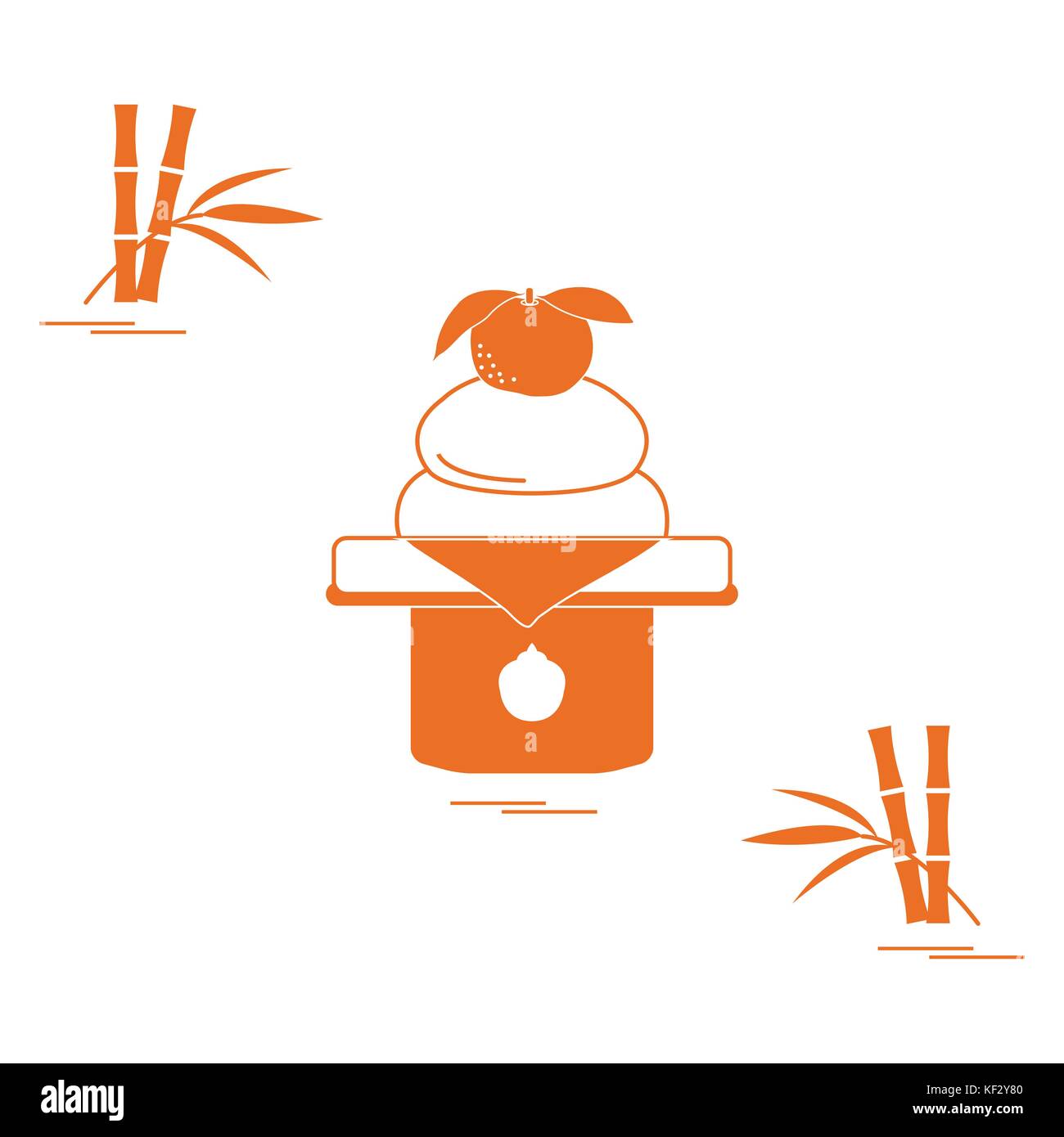 Kagami mochi - traditional New Year treats in Japan. Festive traditions ...