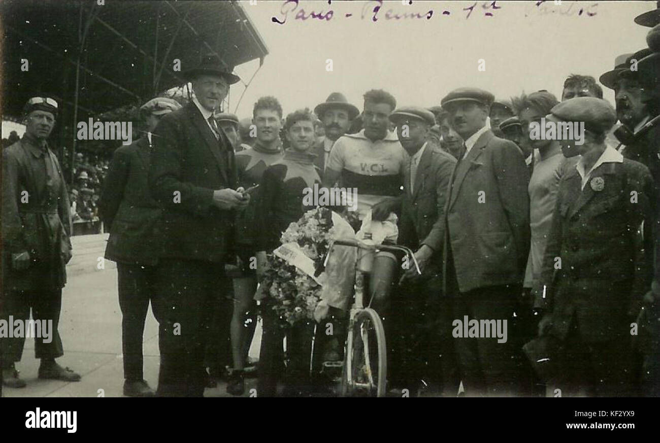 This image captures a historical moment from Paris to Reims, 1925 ...