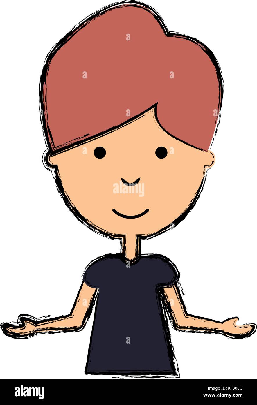 colored man with open arms over white background vector illustration ...