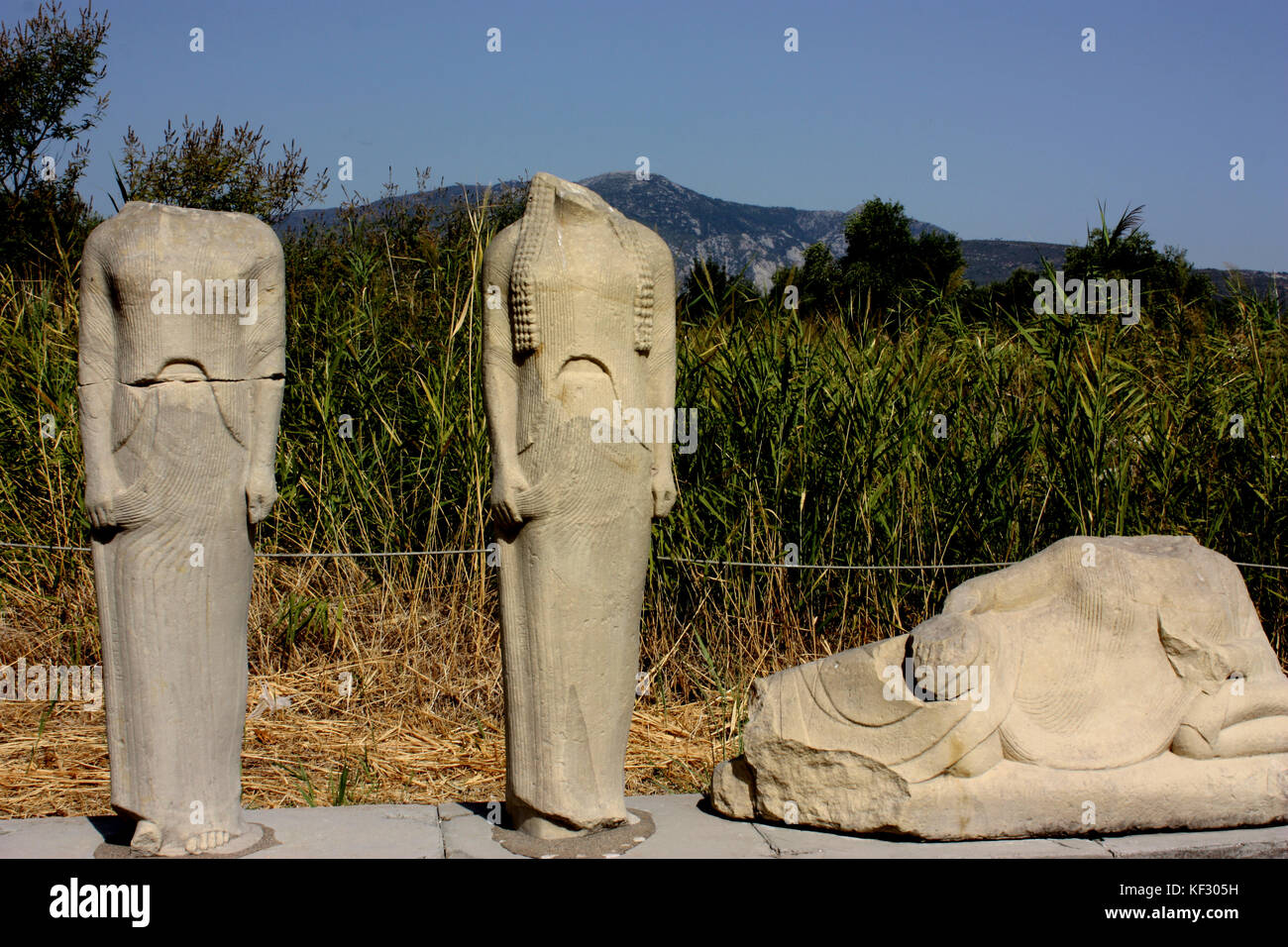 The Geneleos figures at The Heraion on Samos Stock Photo - Alamy