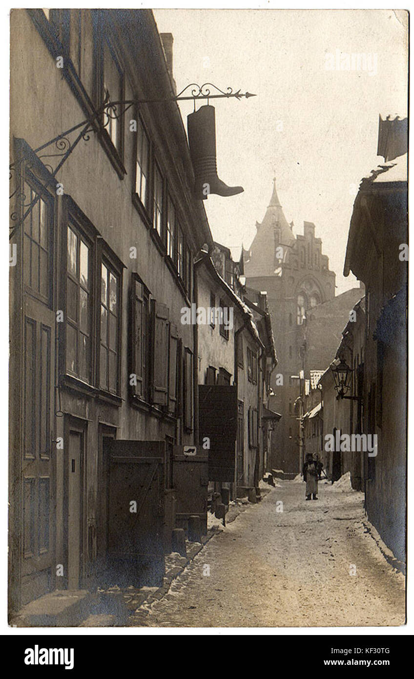 Riga small noise street Stock Photo - Alamy