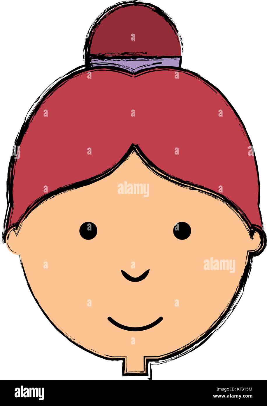 colorful woman face over white background vector illustration Stock ...