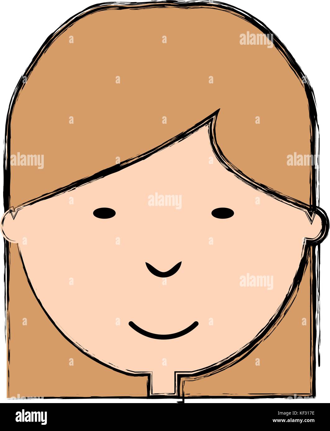 colorful woman face over white background vector illustration Stock ...