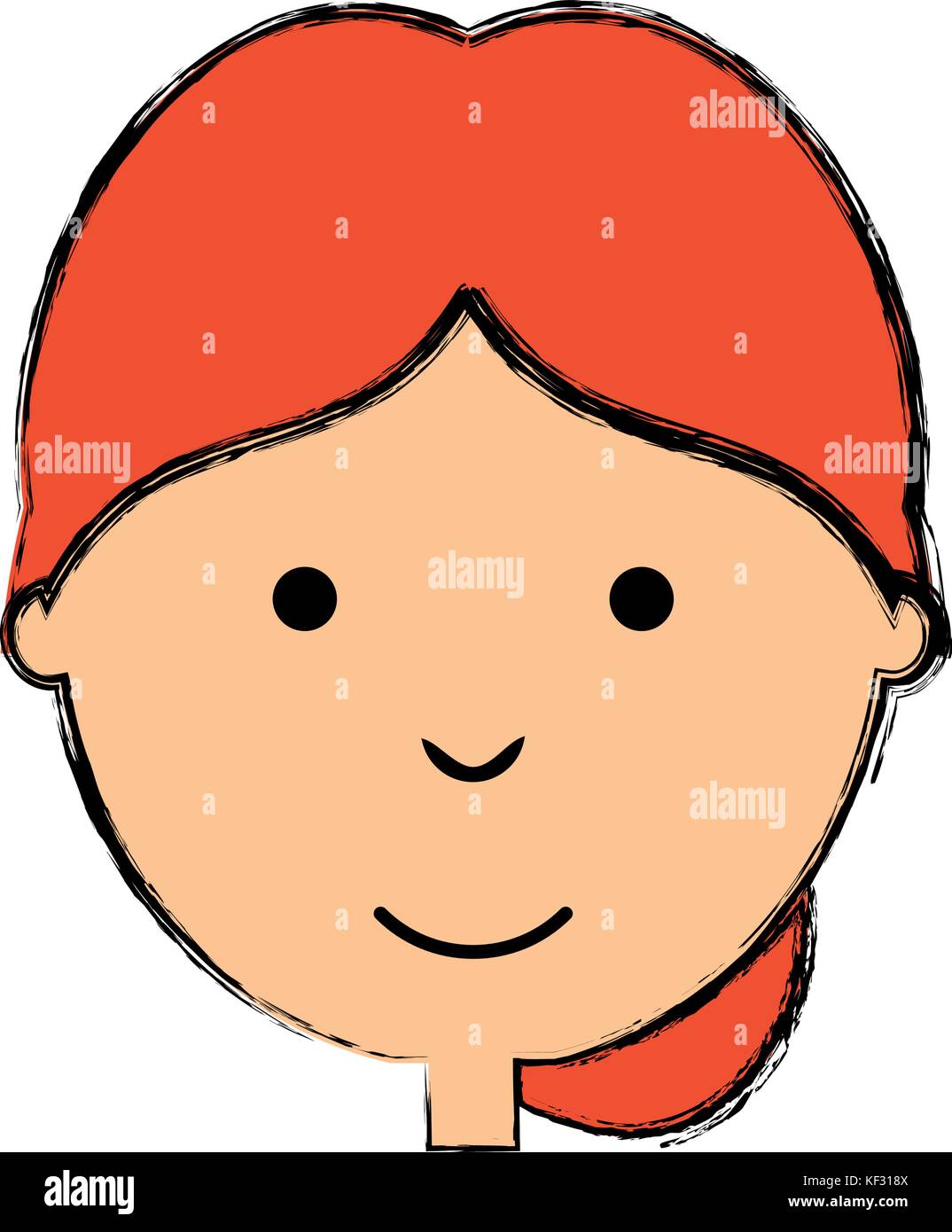 colorful woman face over white background vector illustration Stock ...