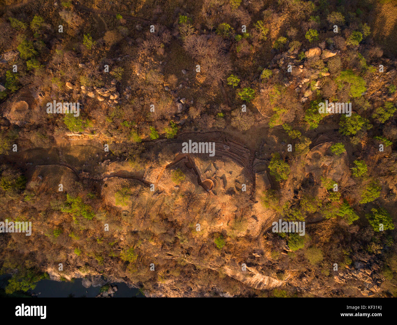 An aerial view of Zimbabwe's Khami Ruins Stock Photo - Alamy