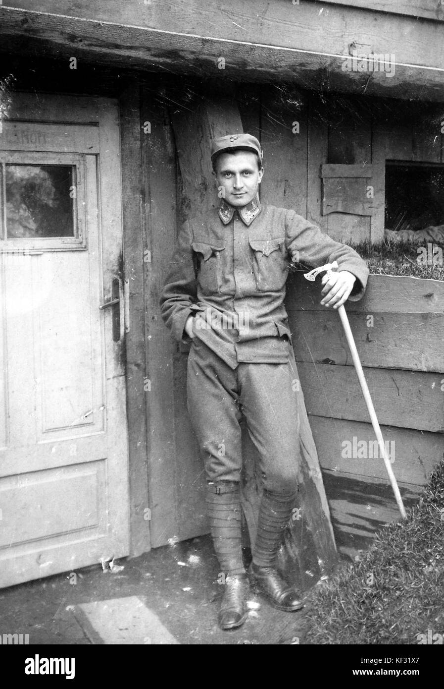 Man work in yard Black and White Stock Photos & Images - Alamy