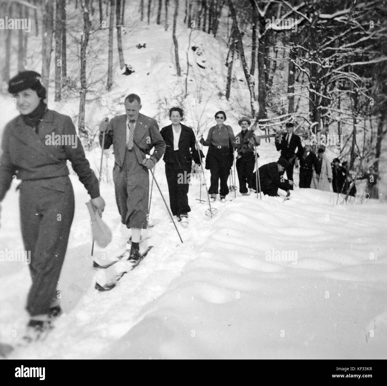 Snow excursion Black and White Stock Photos & Images - Alamy