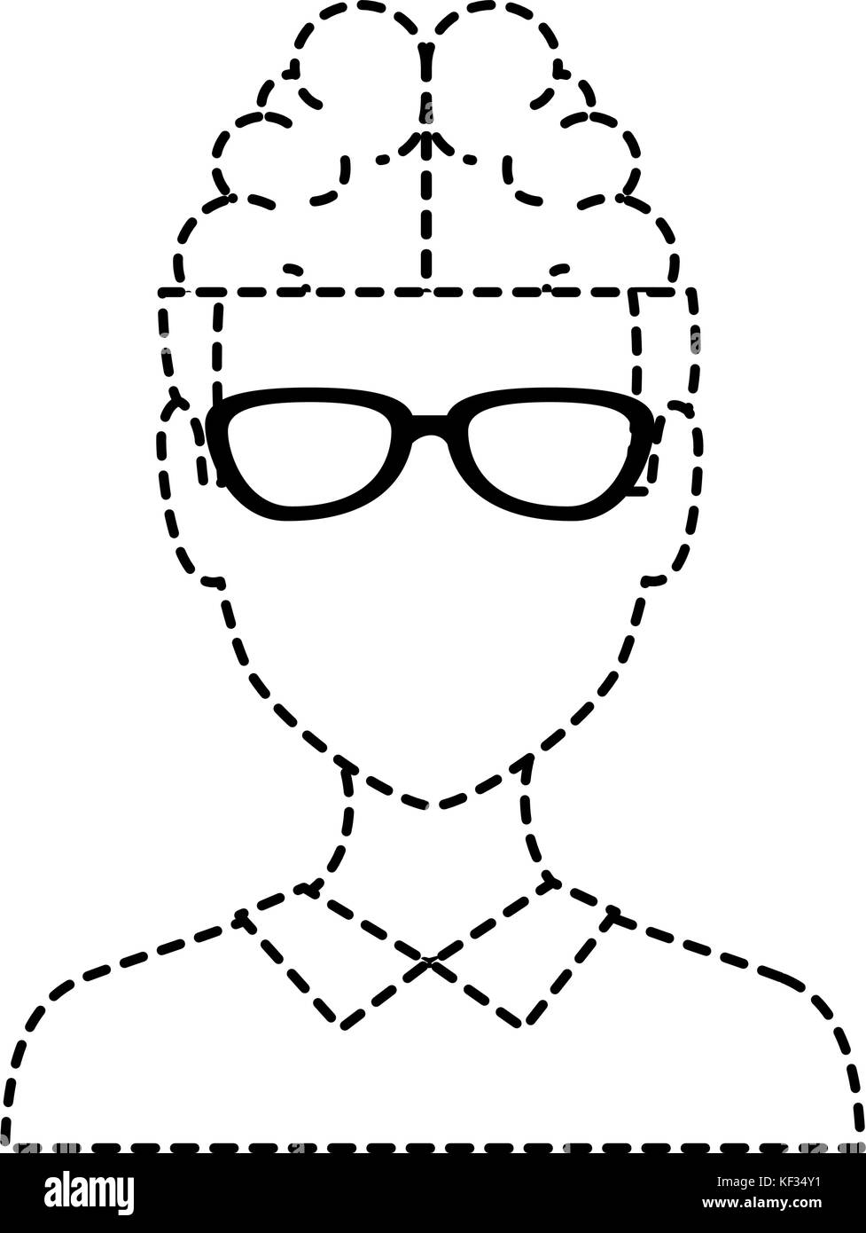 young man with brain avatar character vector illustration design Stock ...