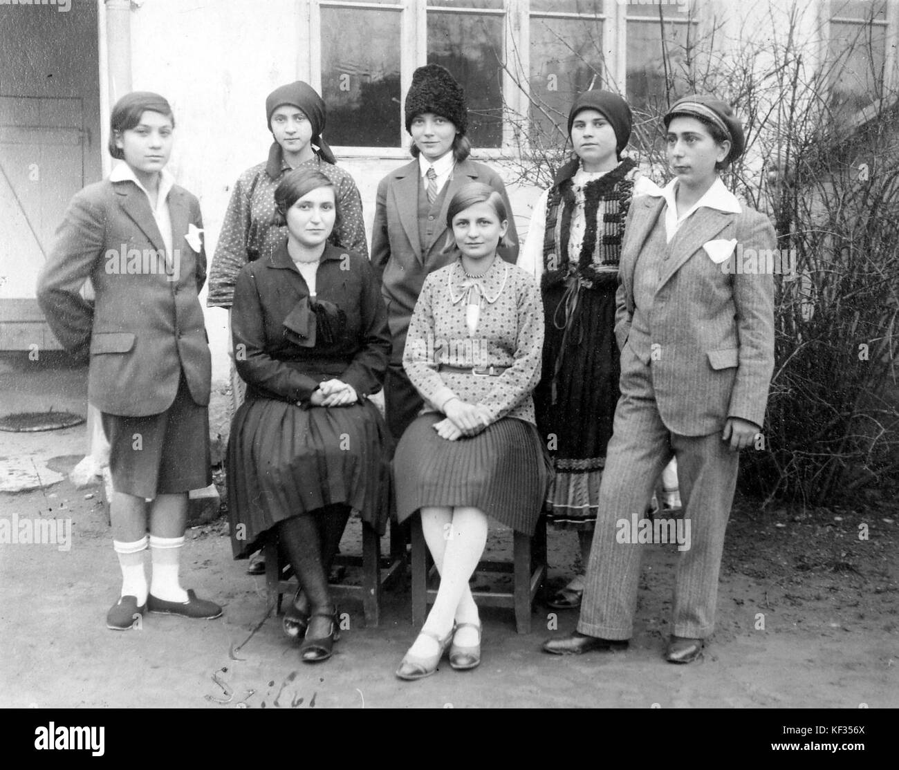 Tableau, costume, theater performance, girls, yard 3549 Stock Photo - Alamy