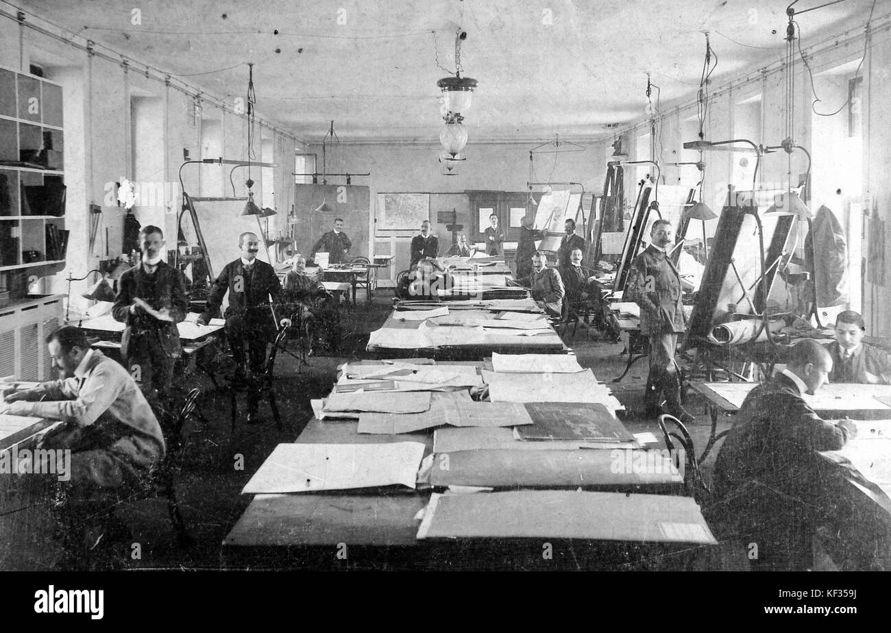 Technical drawing, drawing board, workplace, planning, men, work 3557 ...