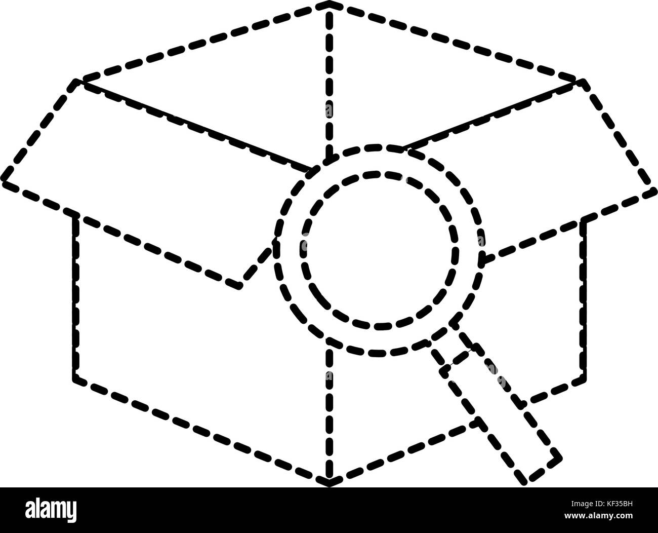 box with magnifying glass isolated icon vector illustration design ...