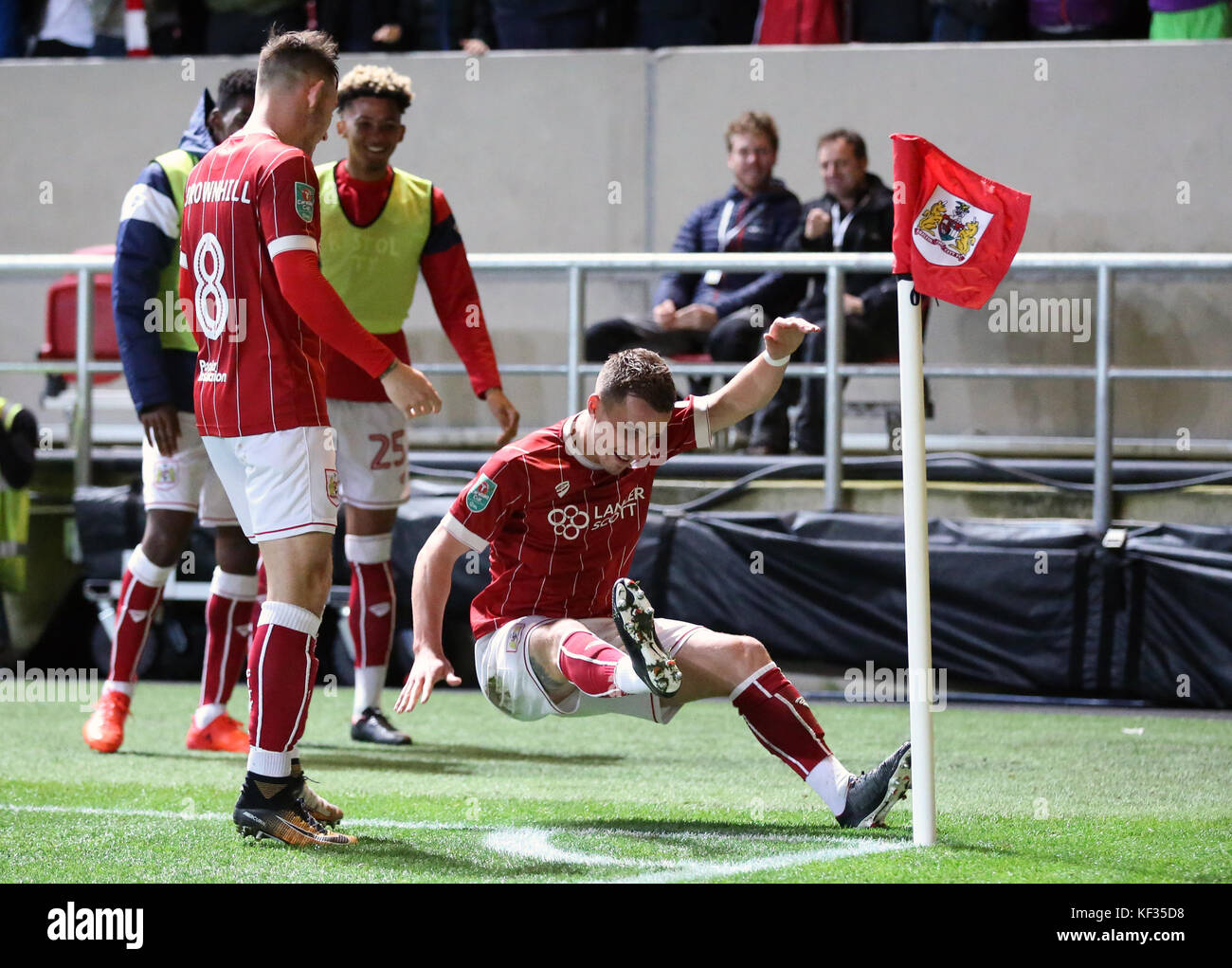 Bristol City's Joe Bryan celebrates scoring his side's third goal of ...