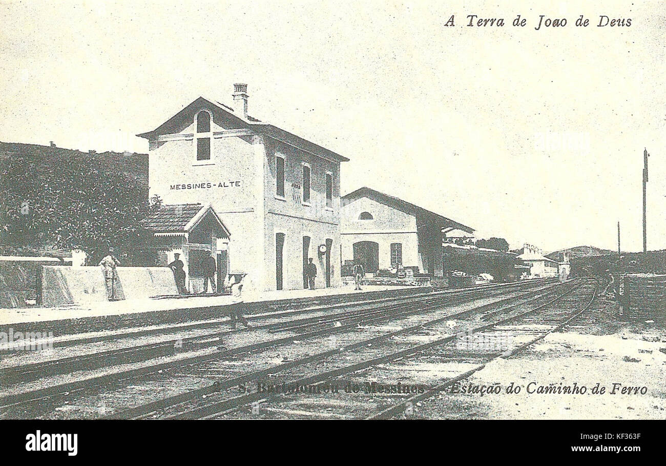 Postcard of Messines Alte Railway Station Stock Photo - Alamy