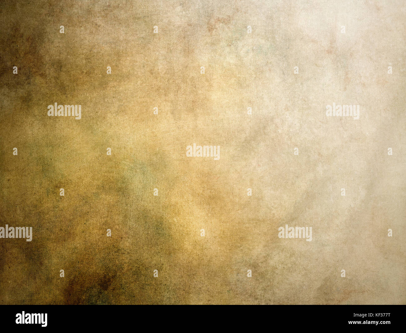 Warm rich tan vintage canvas background with stains and pigments ...