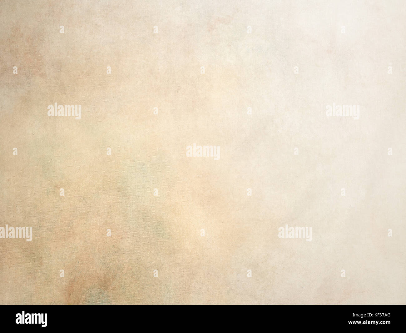 Warm cream tan vintage canvas background with stains and pigments Stock ...
