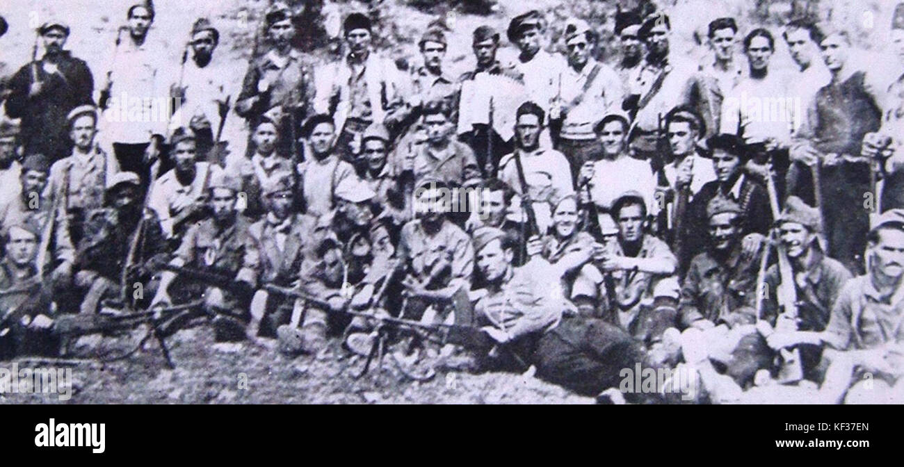 A historical photograph of the Partisan unit *Sava Mihajlov* during ...