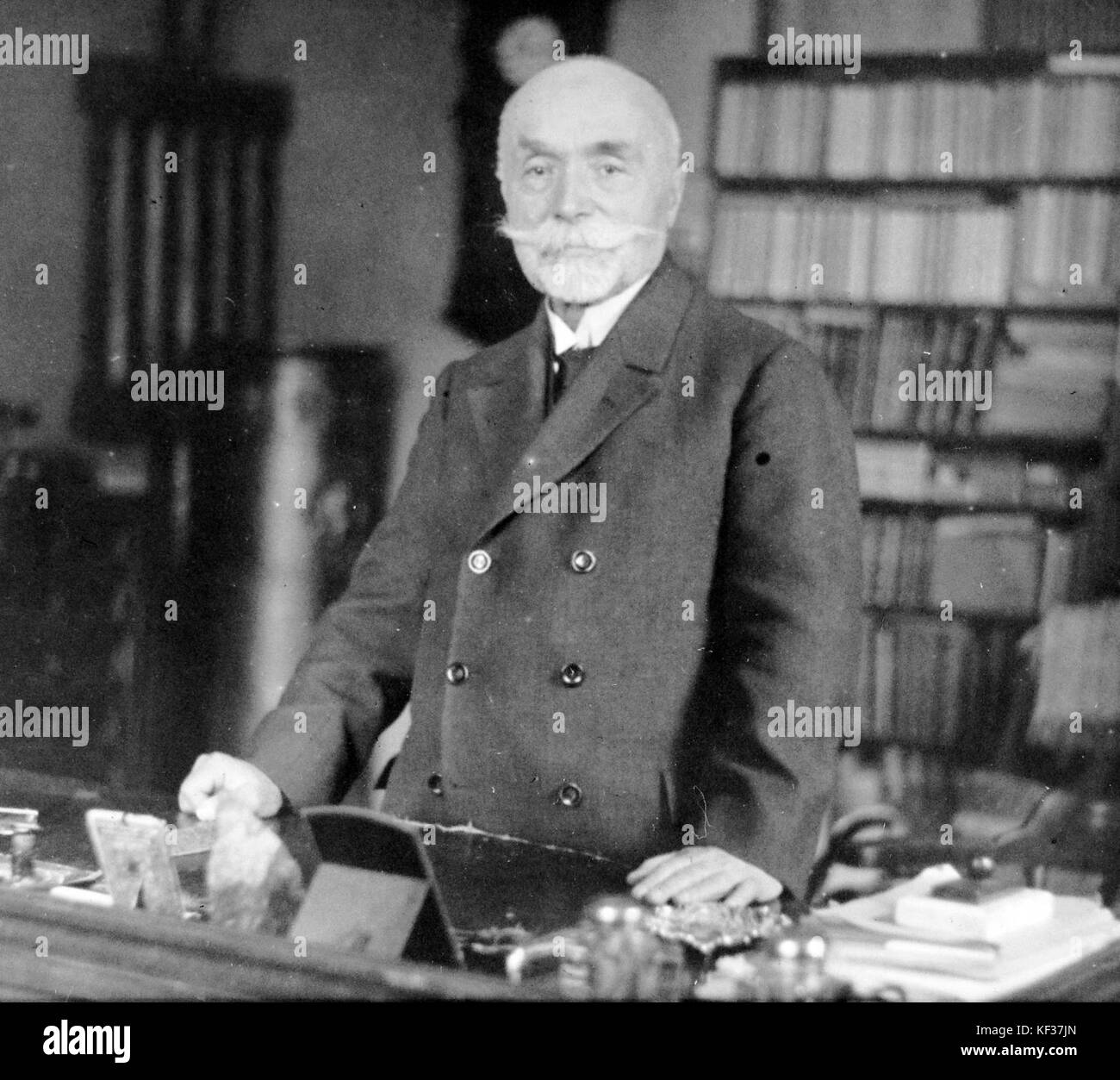 Historic photograph old man moustache Black and White Stock Photos ...