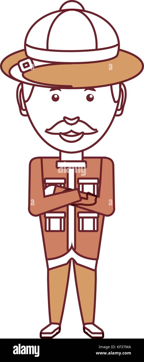 safari man vector illustration Stock Vector Image & Art - Alamy
