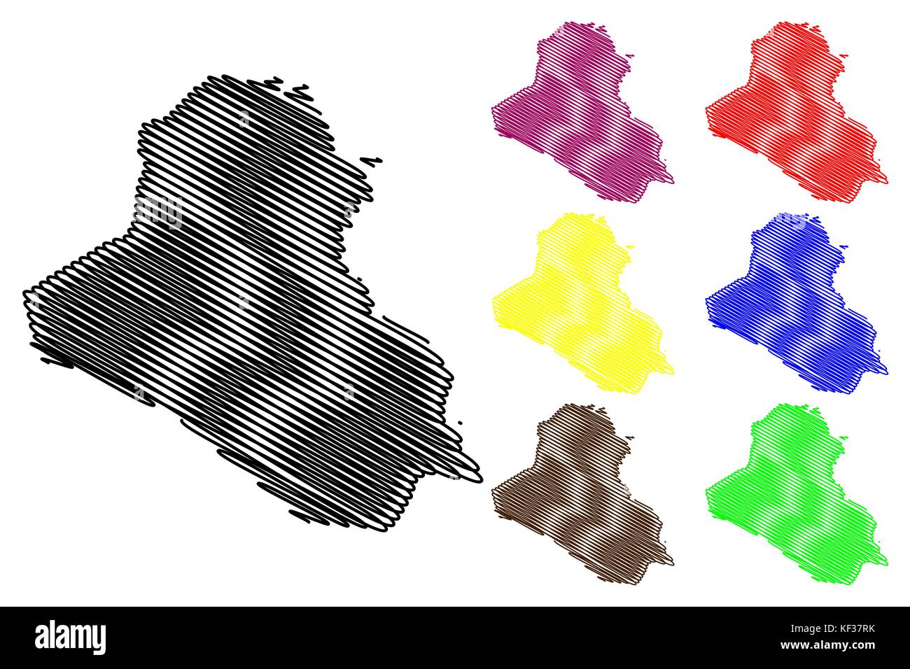 Abstract Iraq Map Stock Vector Images - Alamy