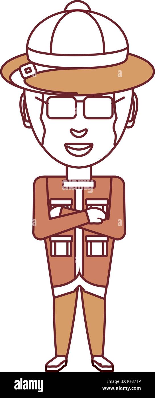 safari man vector illustration Stock Vector Image & Art - Alamy