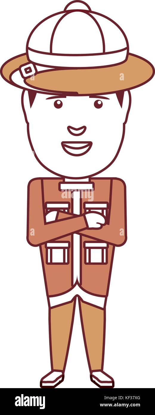 safari man vector illustration Stock Vector Image & Art - Alamy