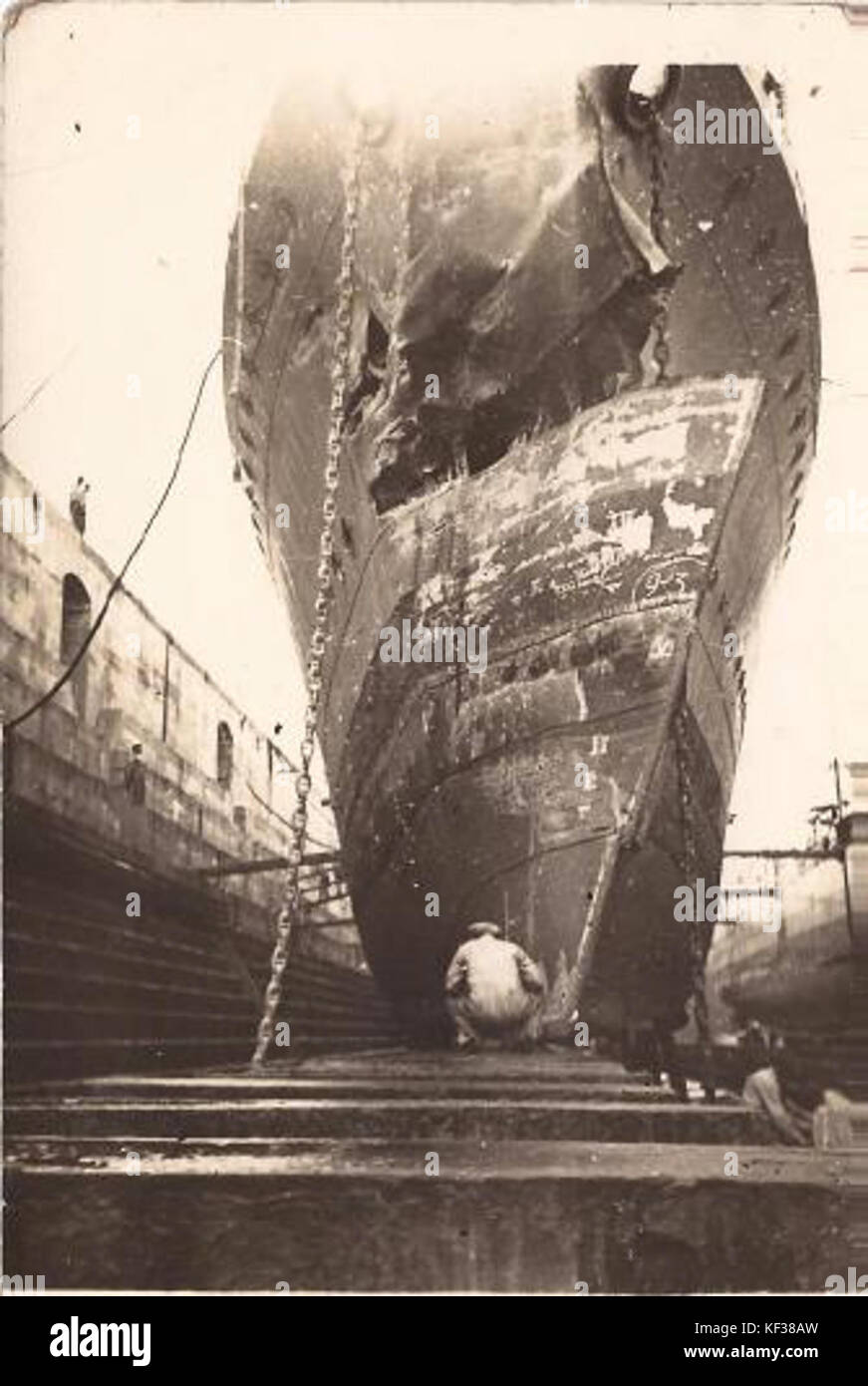 Swedish ship collision damage Stock Photo - Alamy