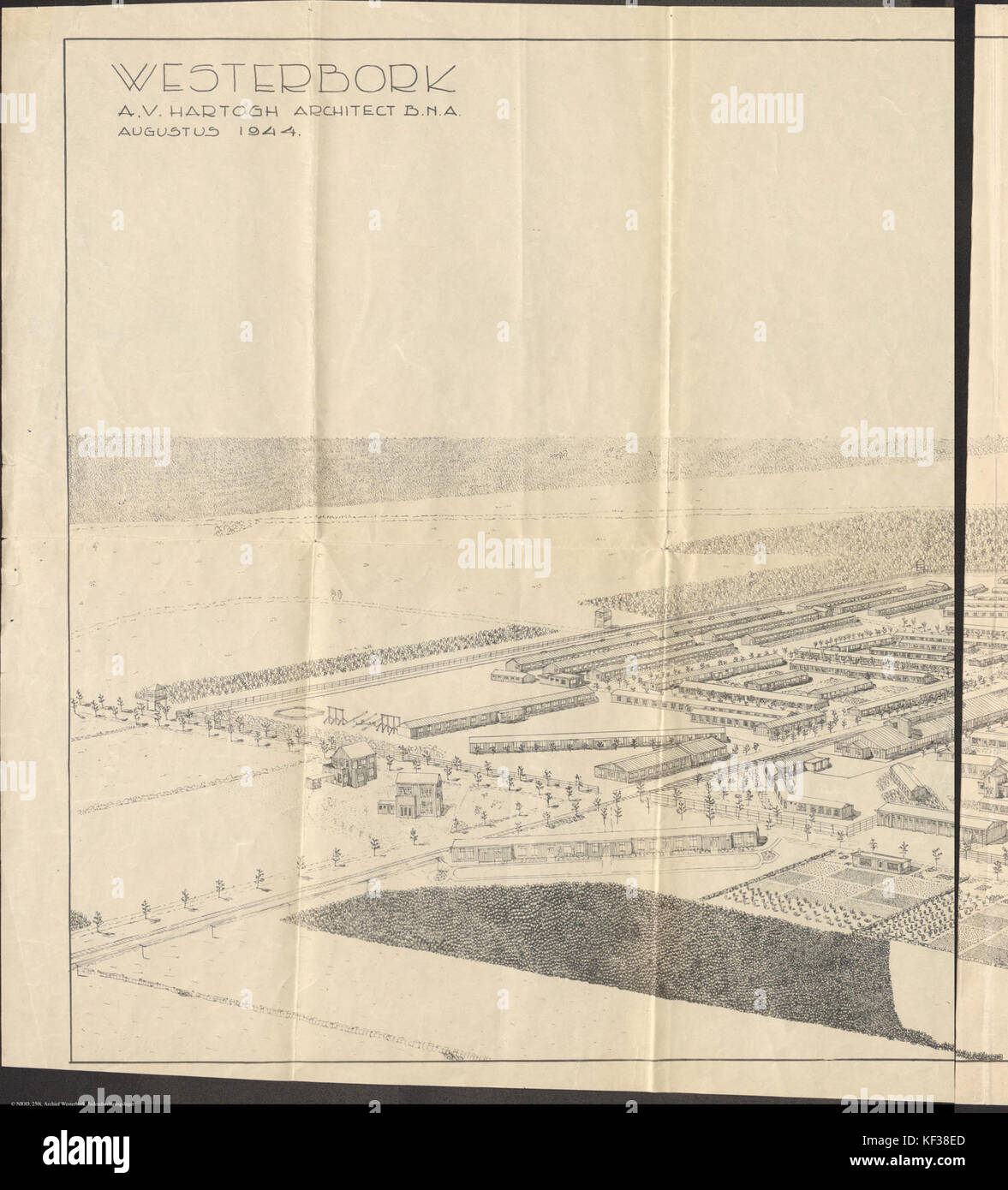 An aerial photograph or map titled 'Westerbork Vogelperspectief Deel A ...