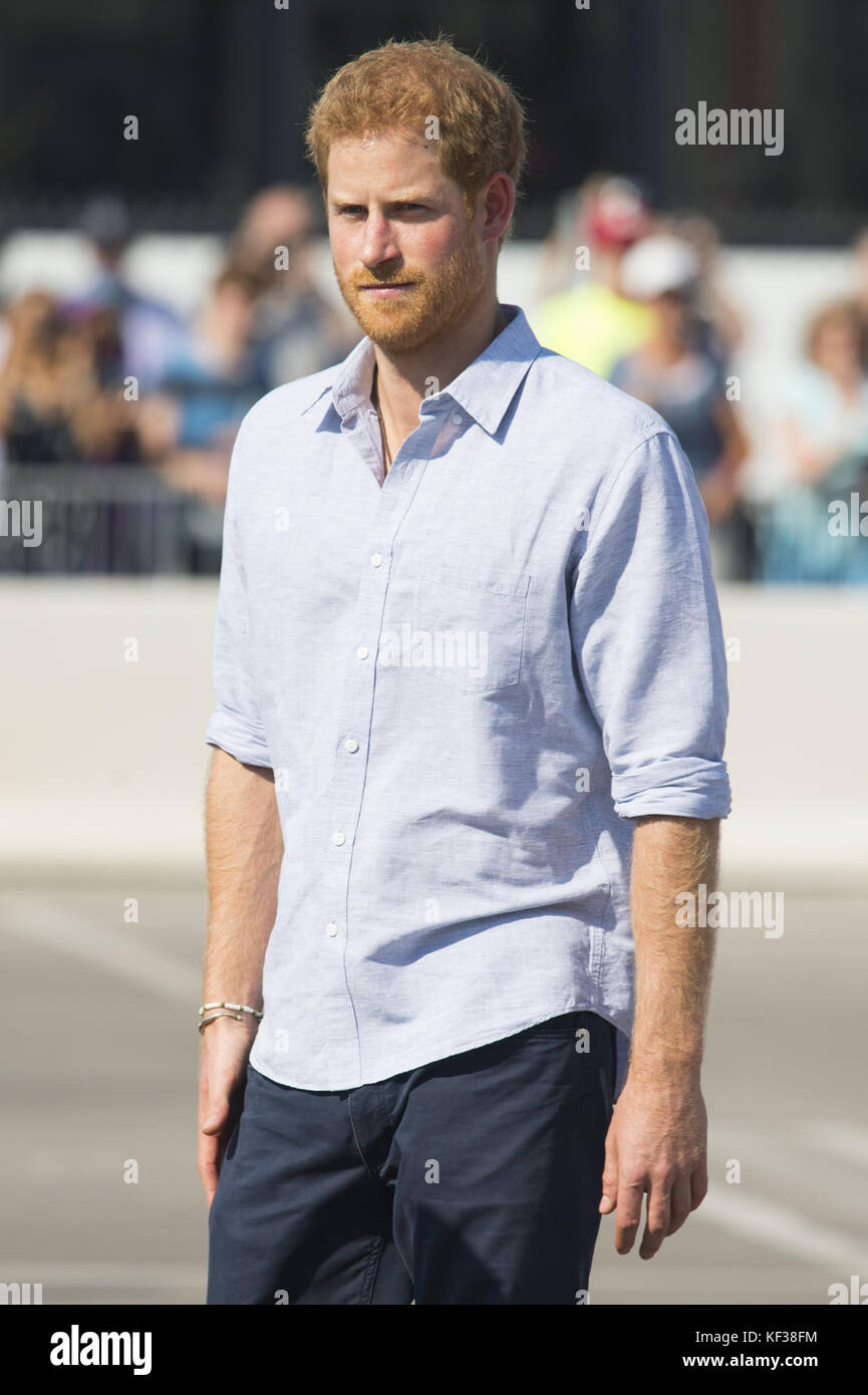 Prince Harry attends Jaguar Land Rover Driving Challenge in Toronto ...