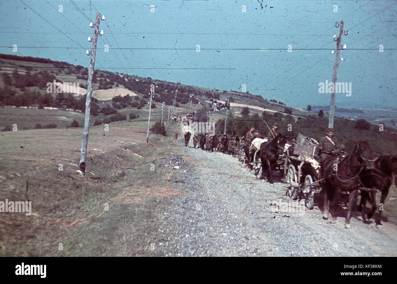 Soldier, second World War, chariot, colorful 92548 Stock Photo - Alamy