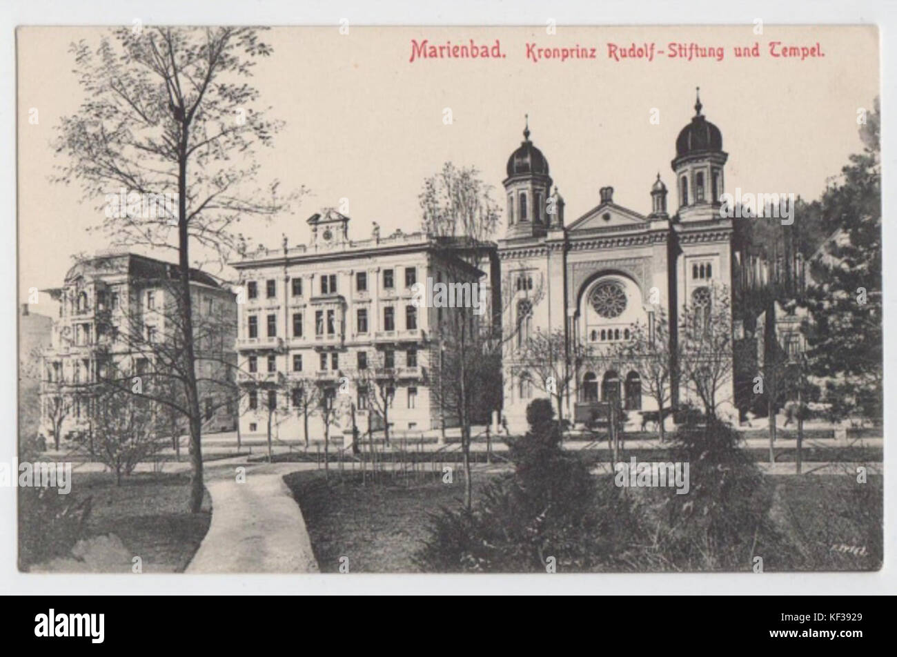 Synagogue in Marienbad 1906 Stock Photo - Alamy