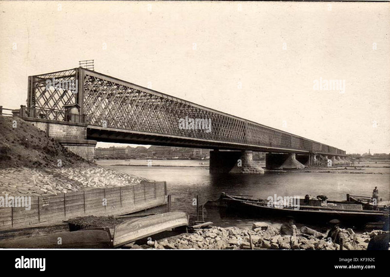 A photograph of the old iron bridge in Riga, Latvia, showcasing its ...