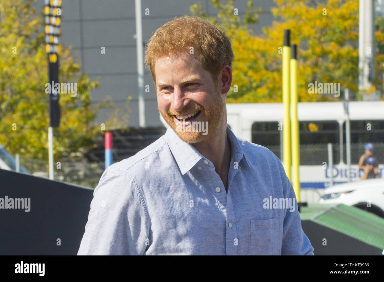 Prince Harry attends Jaguar Land Rover Driving Challenge in Toronto ...