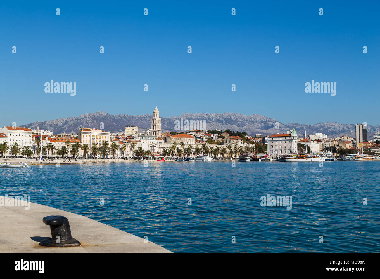 The promenade of Split curves inland towards the Riva - the famous ...