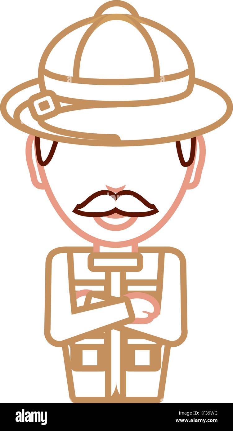 safari man vector illustration Stock Vector Image & Art - Alamy