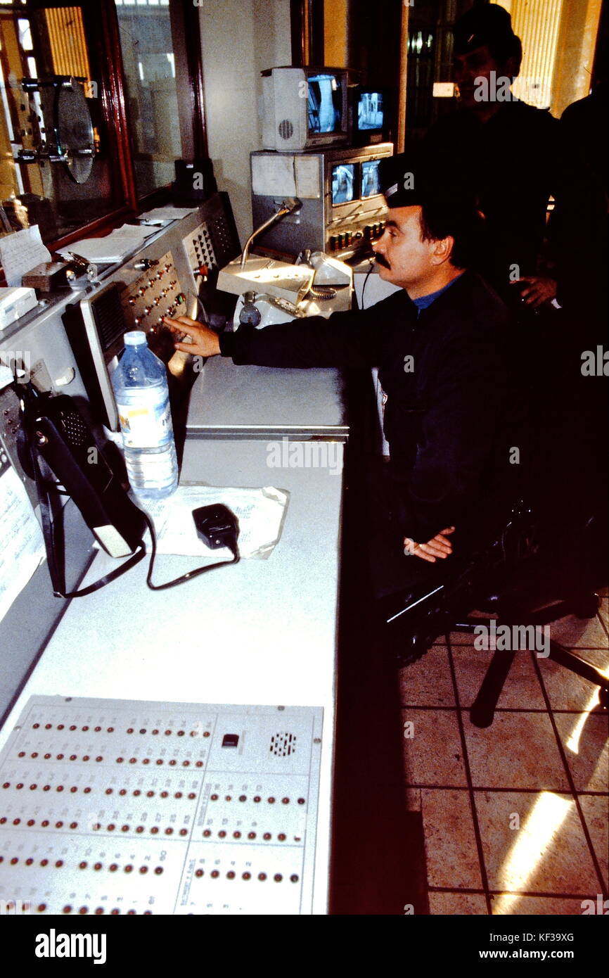 Riot police officers take the place of striking prison watchmen, Saint ...