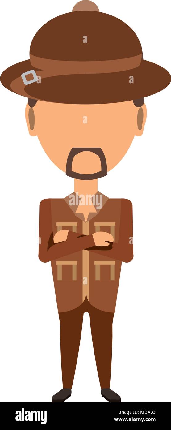safari man vector illustration Stock Vector Image & Art - Alamy