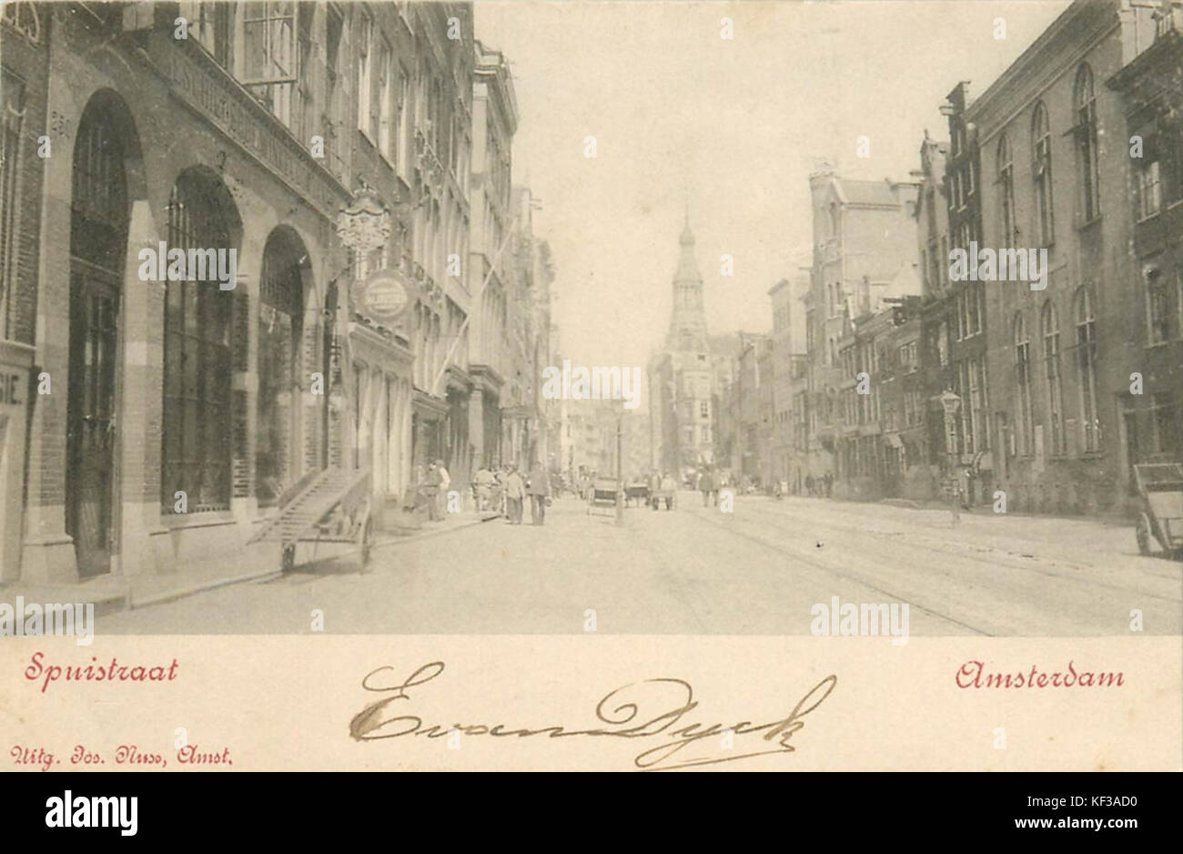 Spuistraat , Amsterdam (ansichtkaart Stock Photo - Alamy