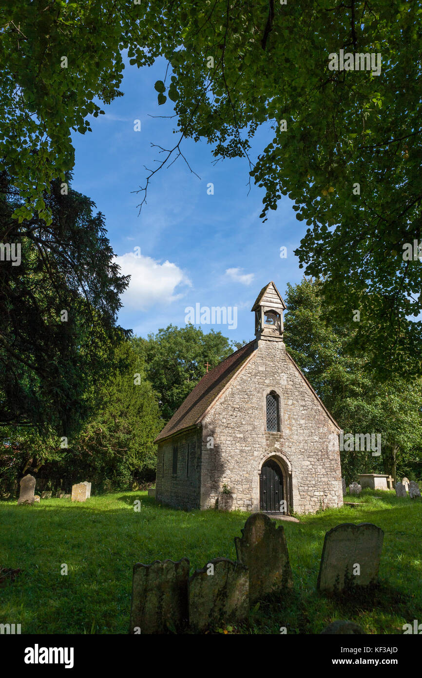 The tiny medieval chapel of St. Bartholomew, Botley, Hampshire, England ...
