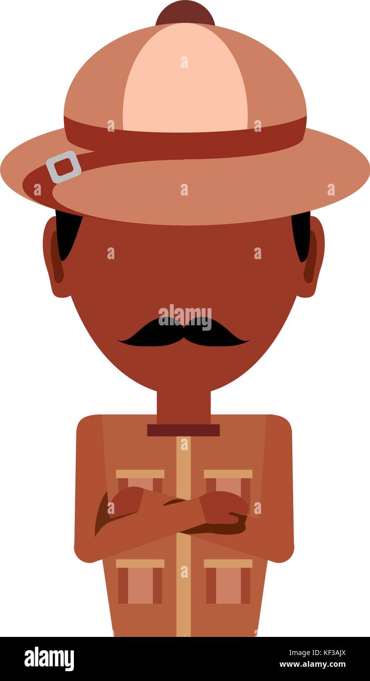 safari man vector illustration Stock Vector Image & Art - Alamy