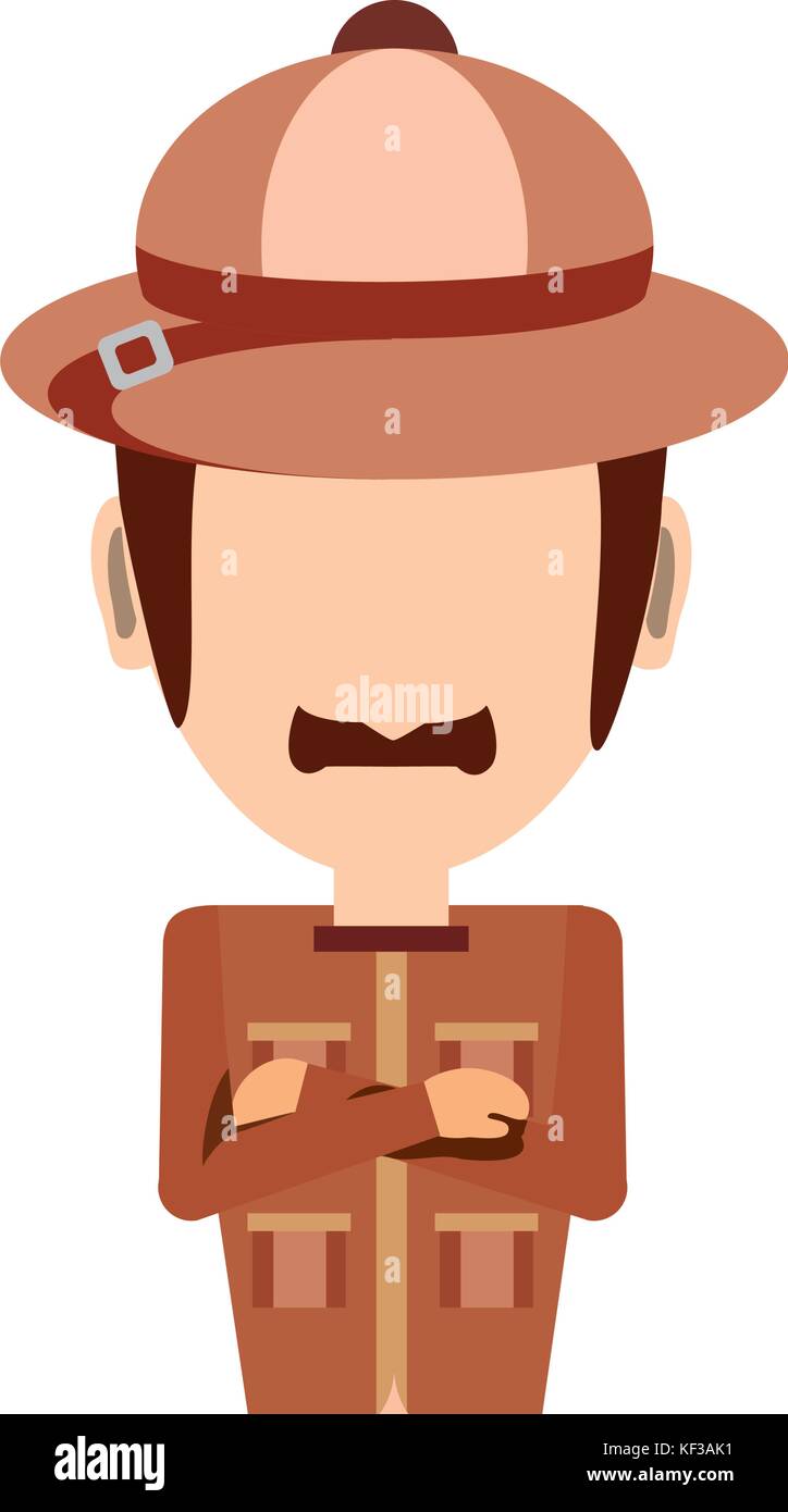 safari man vector illustration Stock Vector Image & Art - Alamy