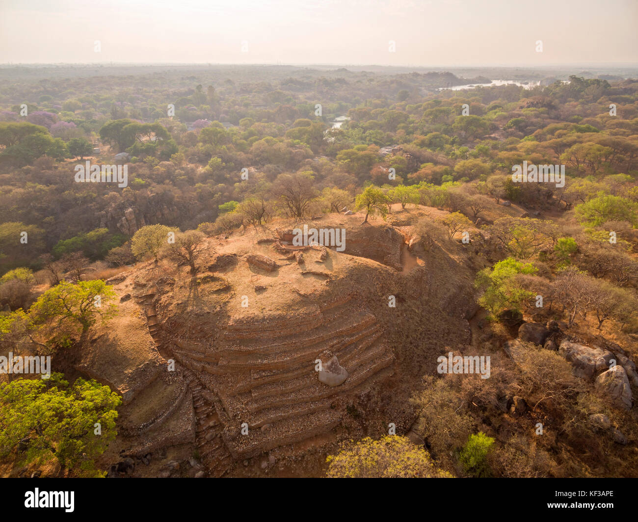 An aerial view of Zimbabwe's Khami Ruins Stock Photo - Alamy